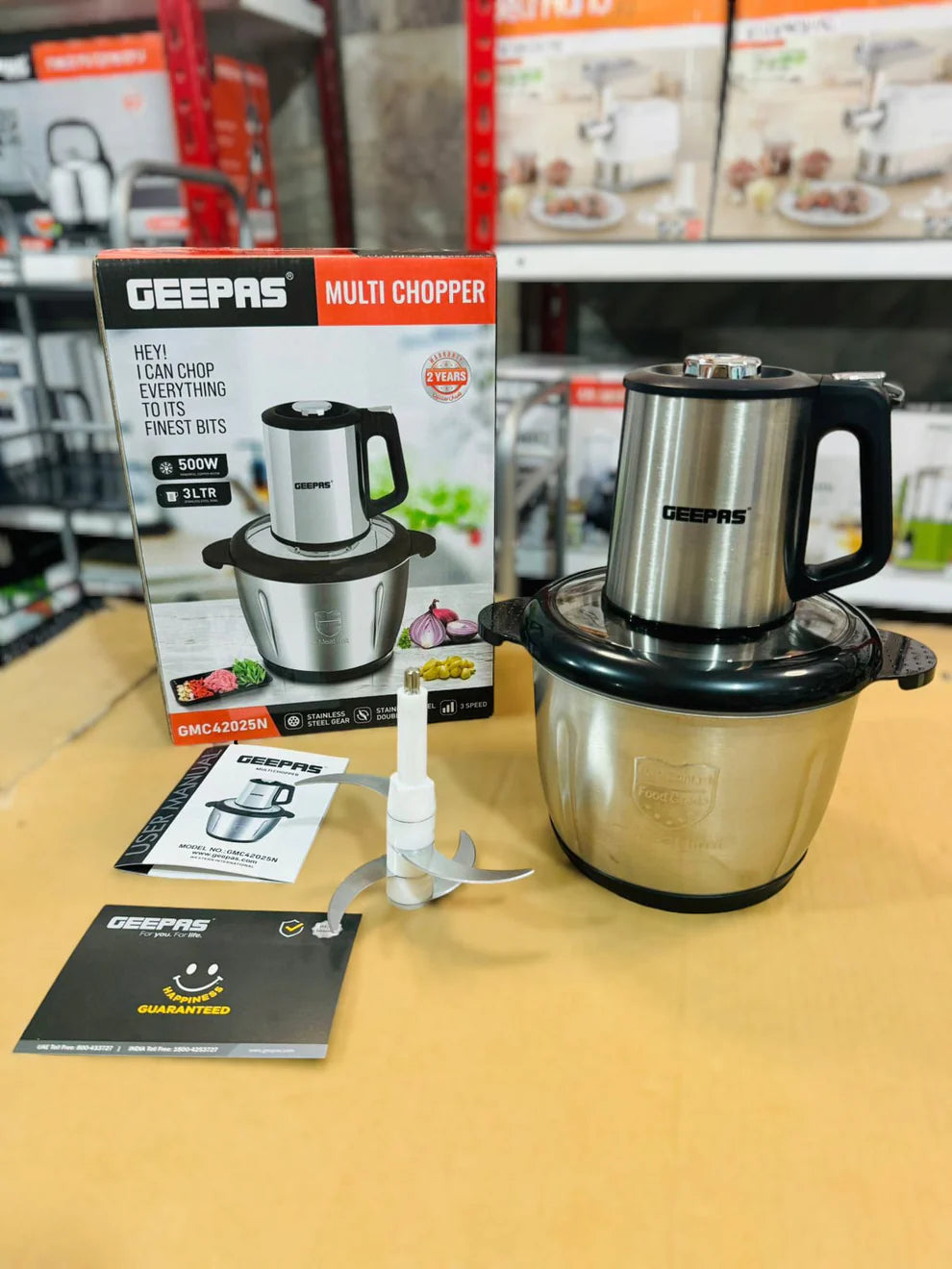 GEEPAS 3L Multi Chopper 500W-42025 – Quetta Imports