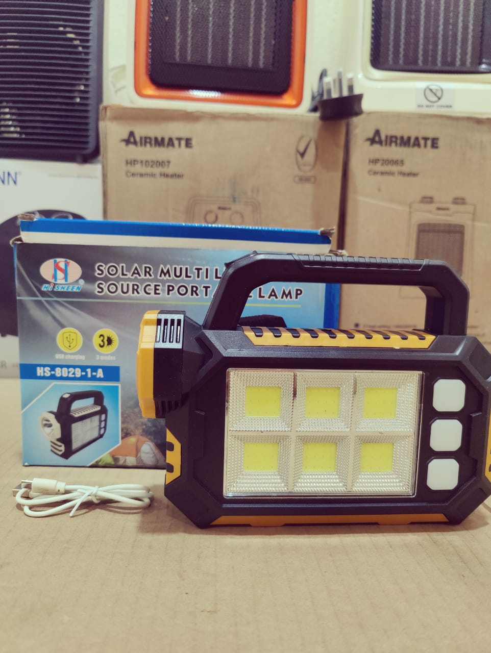 Solar Multi Light Source Portable Lamp HS-8029-1-A – Quetta Imports