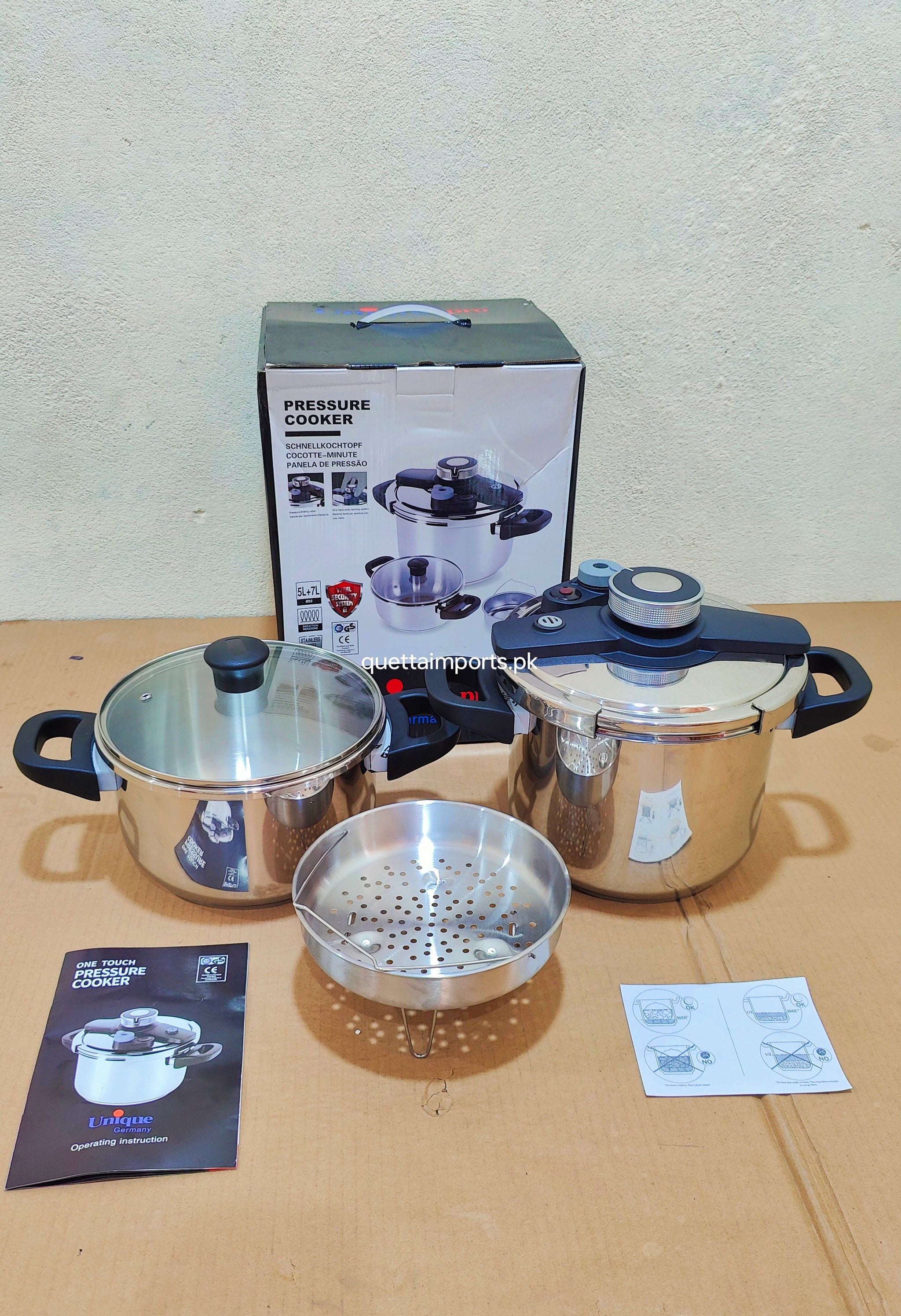 Imported Unique Pro 3 in 1 Stainless Steel Automatic Pressure Cooker ...