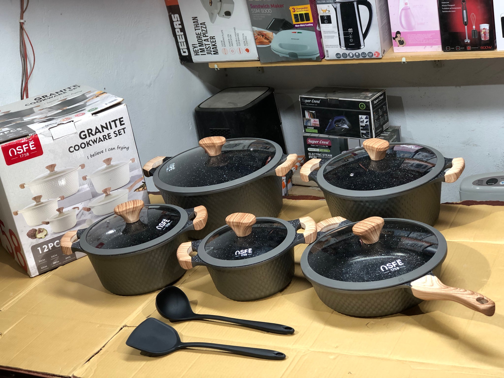 Osfe 12pcs Granite Induction Based Cookware Set – Quetta Imports