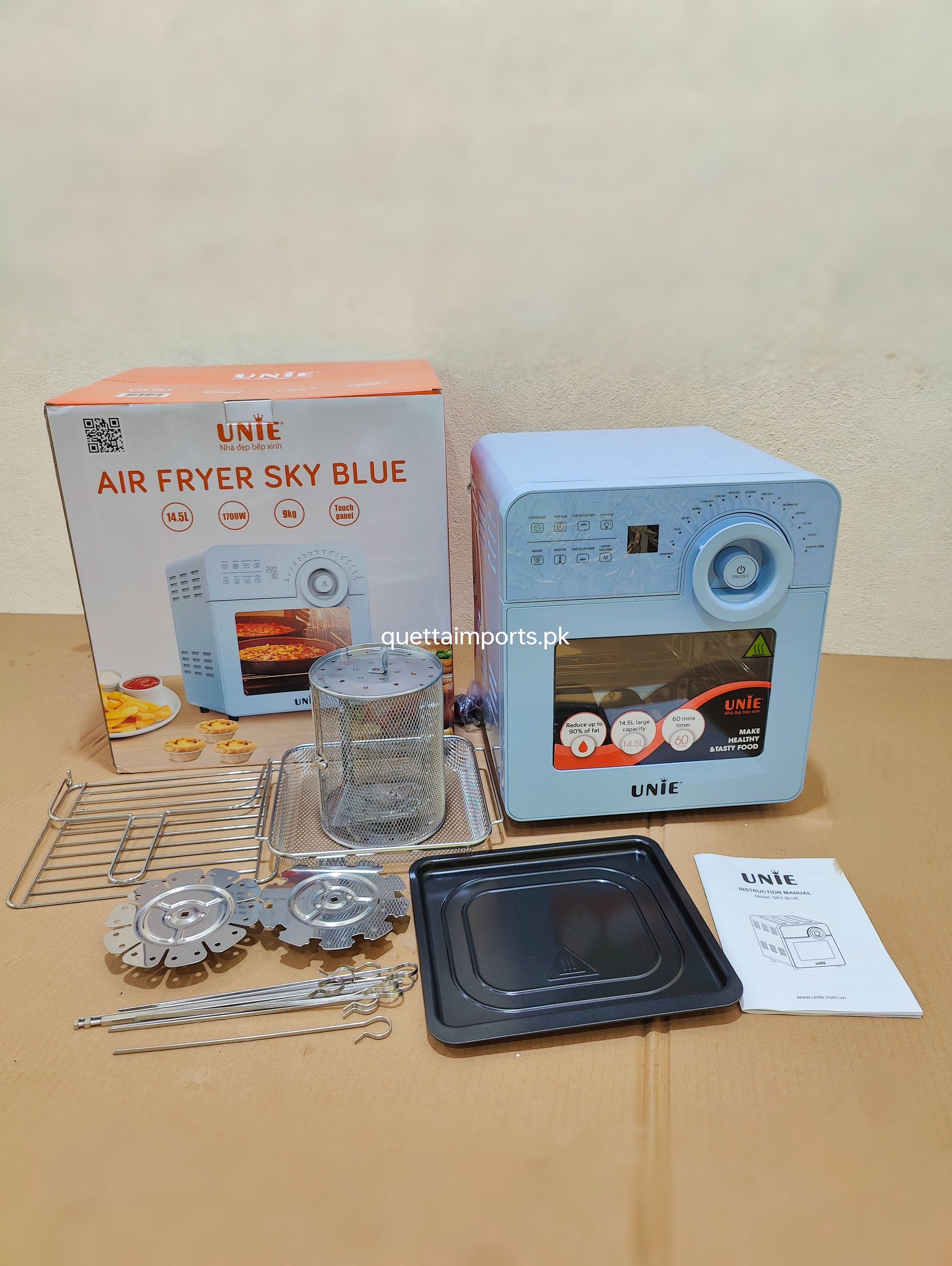 UNIE AIR FRYER SKY BLUE - 14.5 LITRE CAPACITY – Quetta Imports